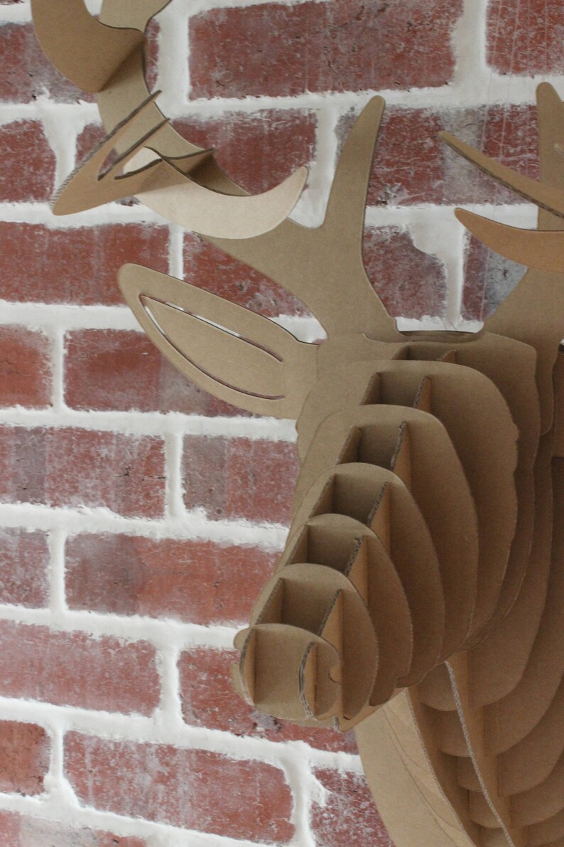 Big Buck Cardboard 3D Deer Head - Etsy Australia