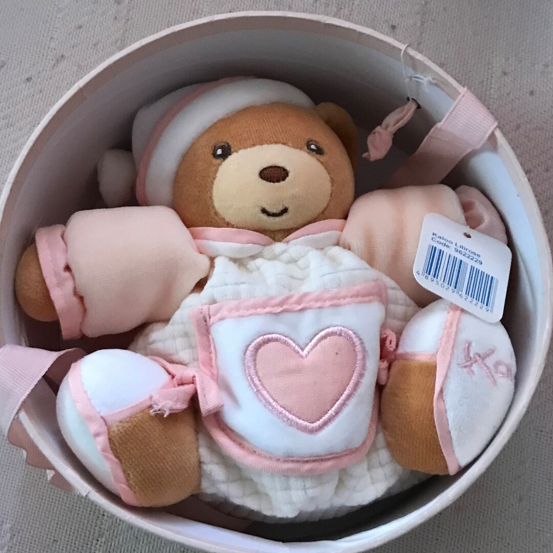 Kaloo Lilirose Teddy Bear Rattle Plush Teether Soft Puffy - Etsy