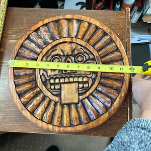 Stone of Death, Piedra De Muerte, Wood Carving, Micltantecuitli, Skull ...