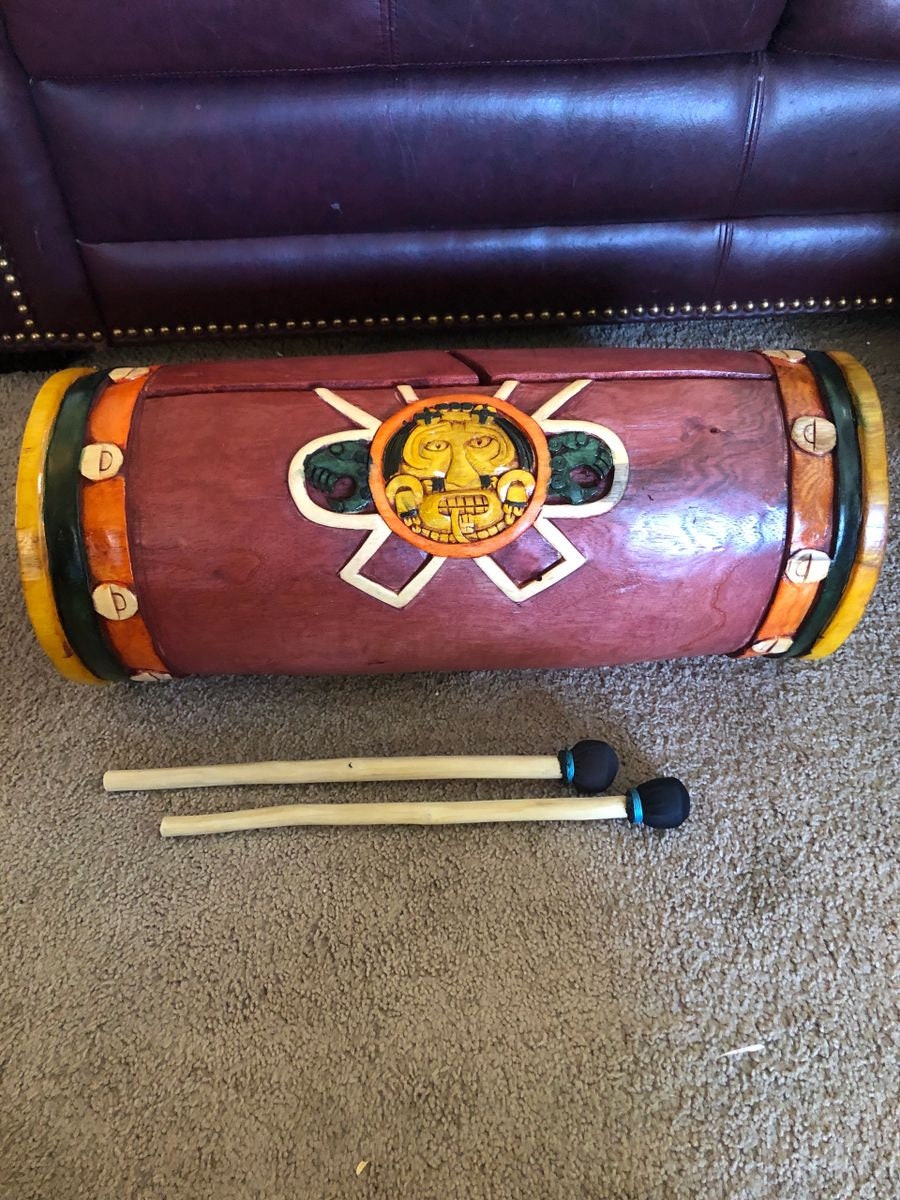 Teponaztli Aztec / Mexica Horizontal Tongue Drum Drums | Etsy