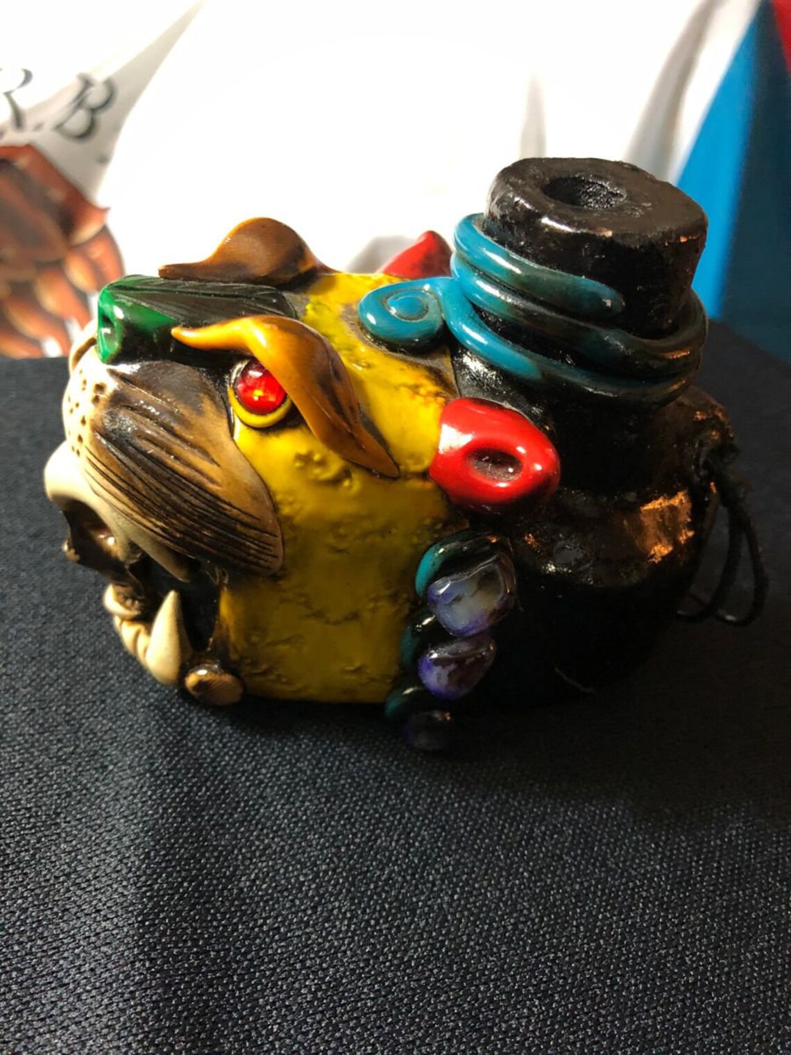 Large Aztec or Mayan Jaguar Howling Whistle from Mexico | Etsy