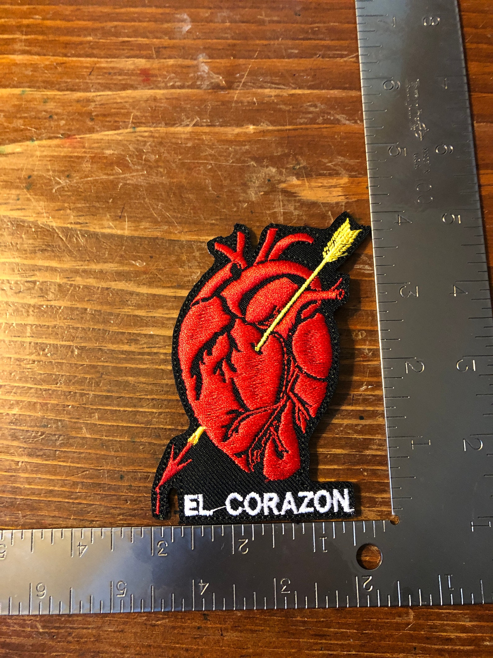 El Corazón El Corazón Azteca Mexica Parche con flecha | Etsy