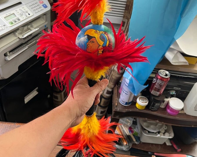 Cuauhtemoc Eagle Warrior, Azteca Rattle, Indigenous Rattles, Danzante ...
