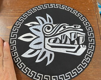 Aztec God Iron Patch - Etsy