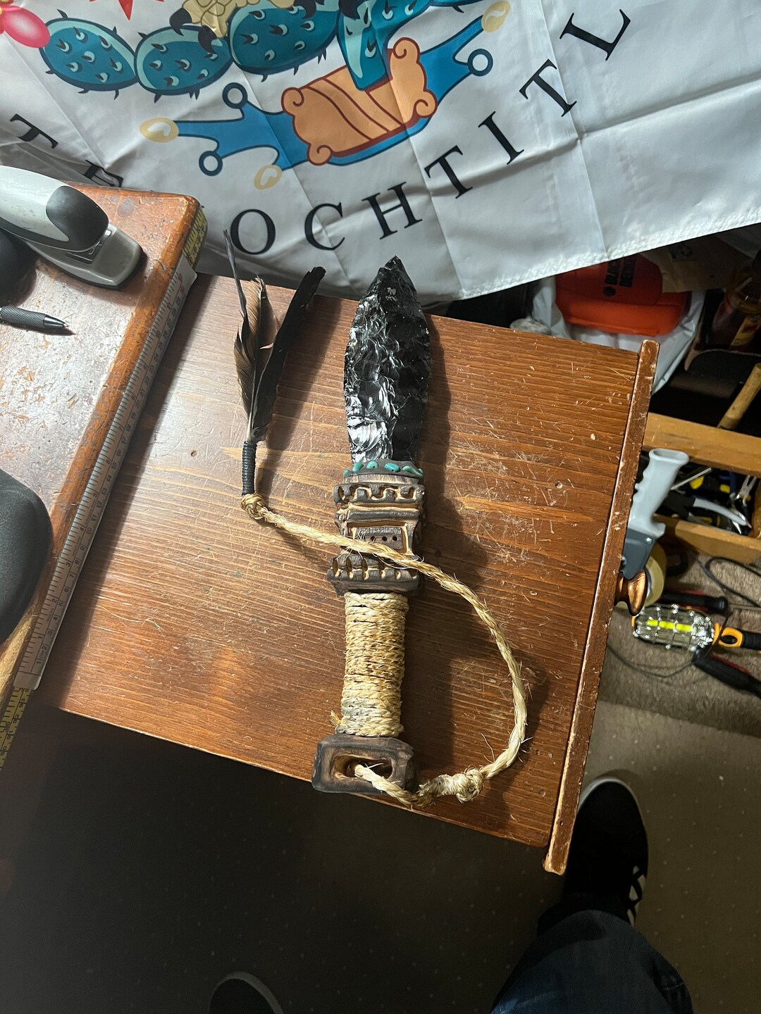 Wood Obsidian House Sacrificial Dagger Aztec Dagger Tecpatl - Etsy