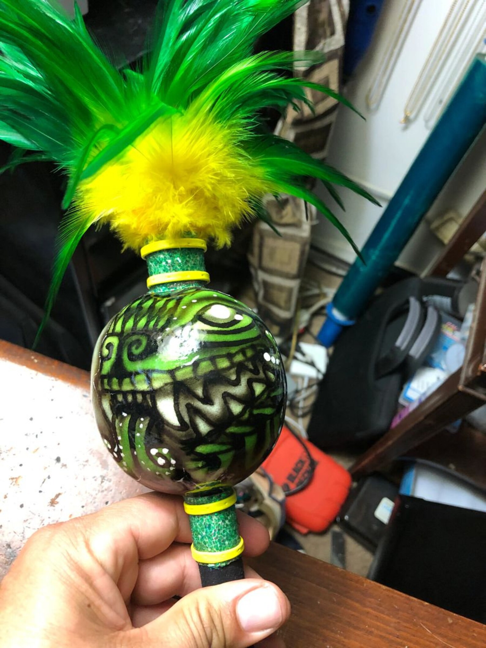 Quetzacoatl Aztec Deluxe Hand Rattle Danzante Azteca Ayacaxtli | Etsy