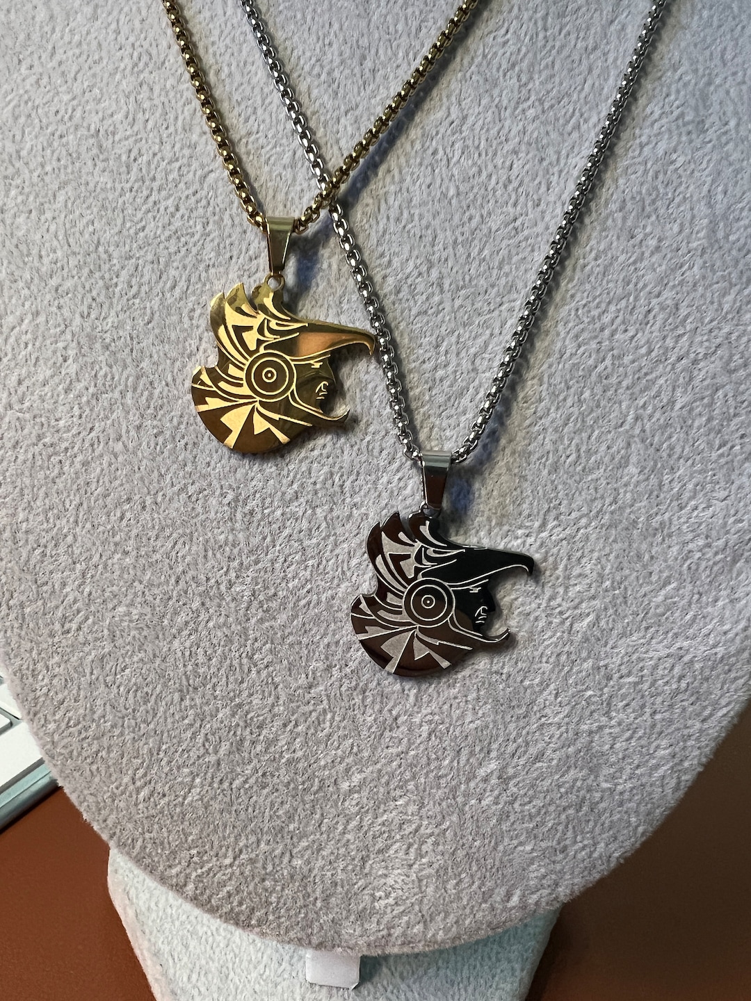 Aztec Mexica Eagle Warrior Pendant, GOLD OR SILVER Tone Alloy, With Box ...