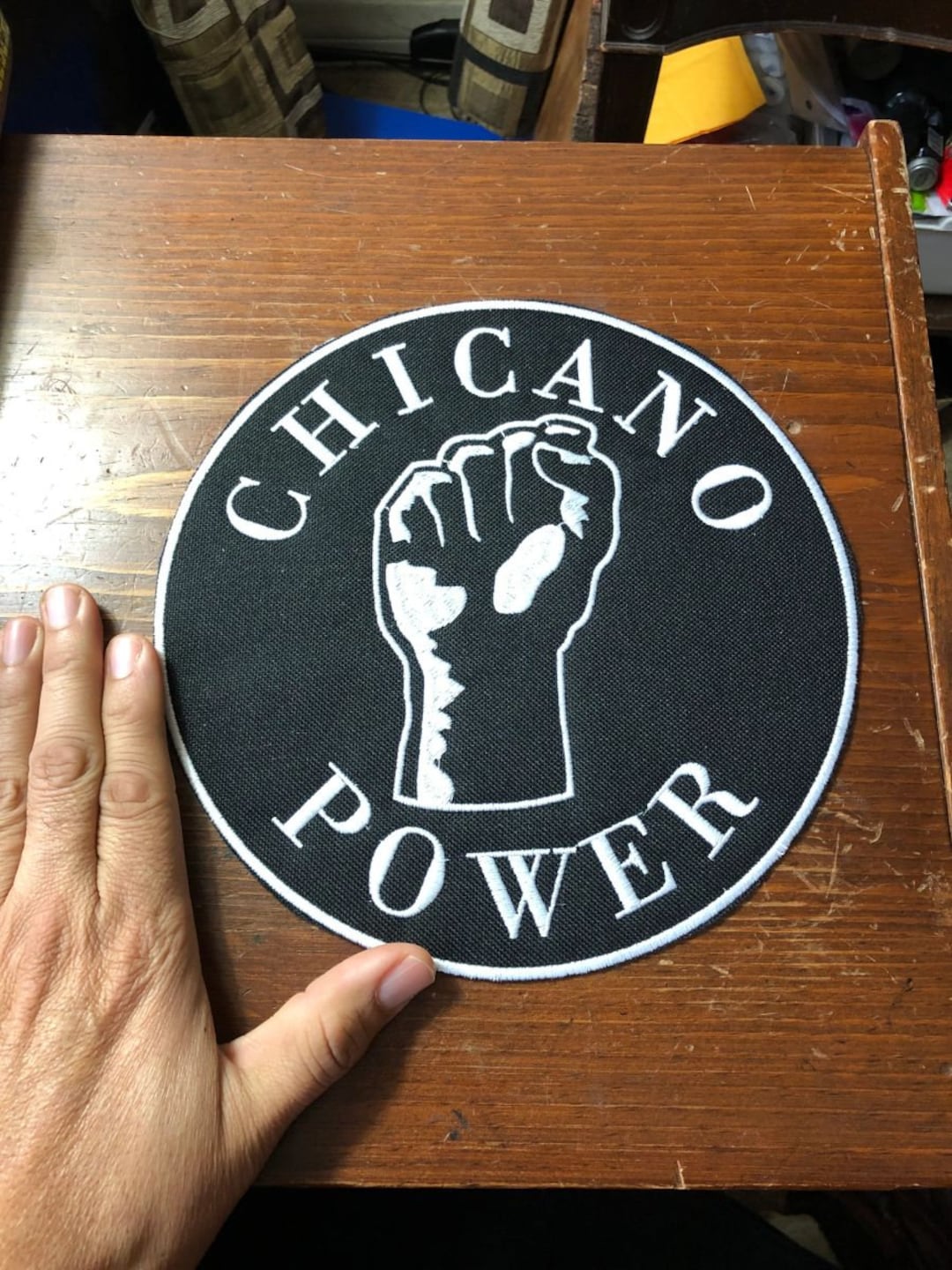 Chicano Power Patch, Power Fist Patches, 9 Raza, Brown Barretts, Iron ...