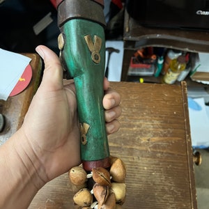 Tlaloc Aztec Dance Rattle, 12, Ayoyotes, Sonajera, Shaker, Pagan God ...