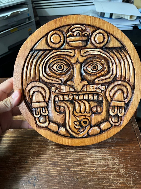 Aztec Sun God Face