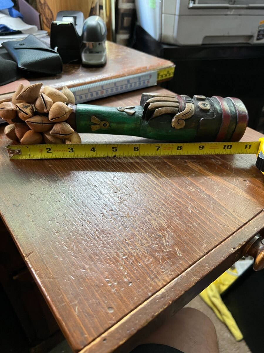 Tlaloc Aztec Dance Rattle 12 Ayoyotes Sonajera - Etsy