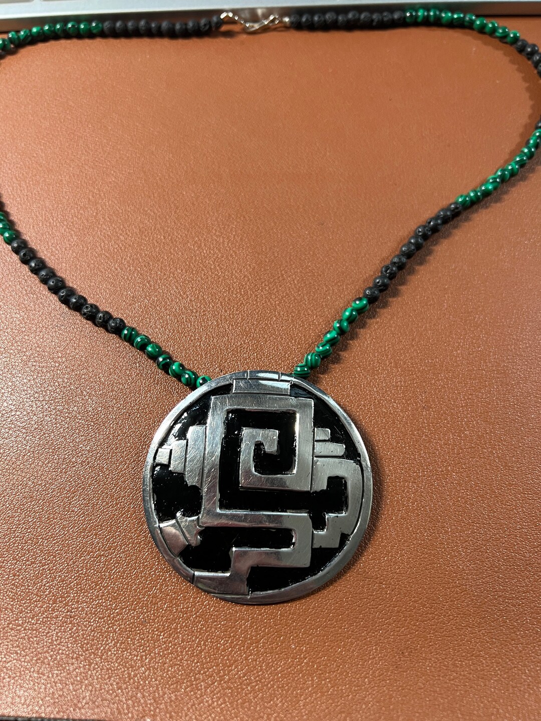 Large Vintage Sterling Aztec Design Xicalcoliuhqui Pendant - Etsy