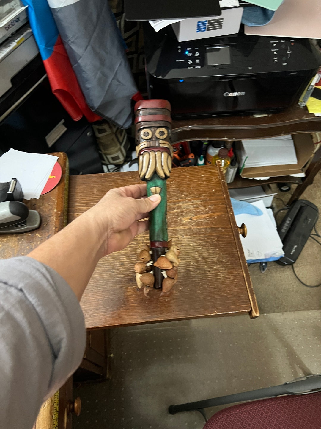 Tlaloc Aztec Dance Rattle, 12, Ayoyotes, Sonajera, Shaker, Pagan God ...