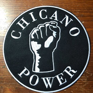 Chicano Power Patch, Power Fist Patches, 9 Raza, Brown Barretts, Iron ...