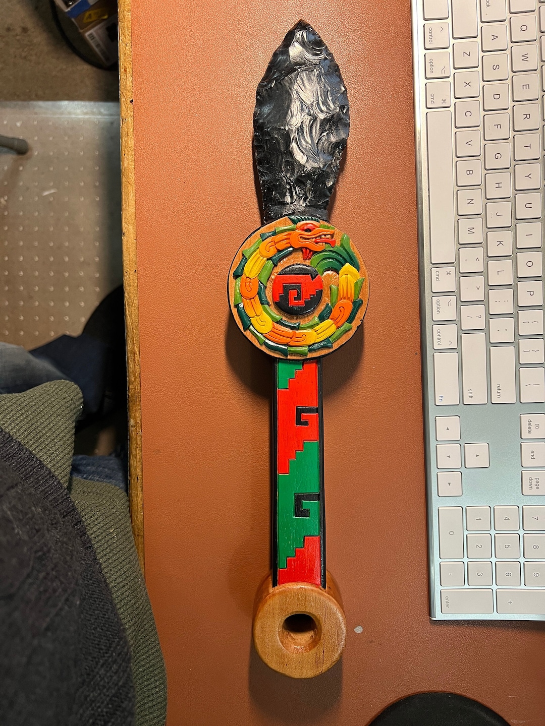 Aztec Sacrificial Dagger, Ft. Quetzalcoatl, Kukulkan, With Greca Shield ...