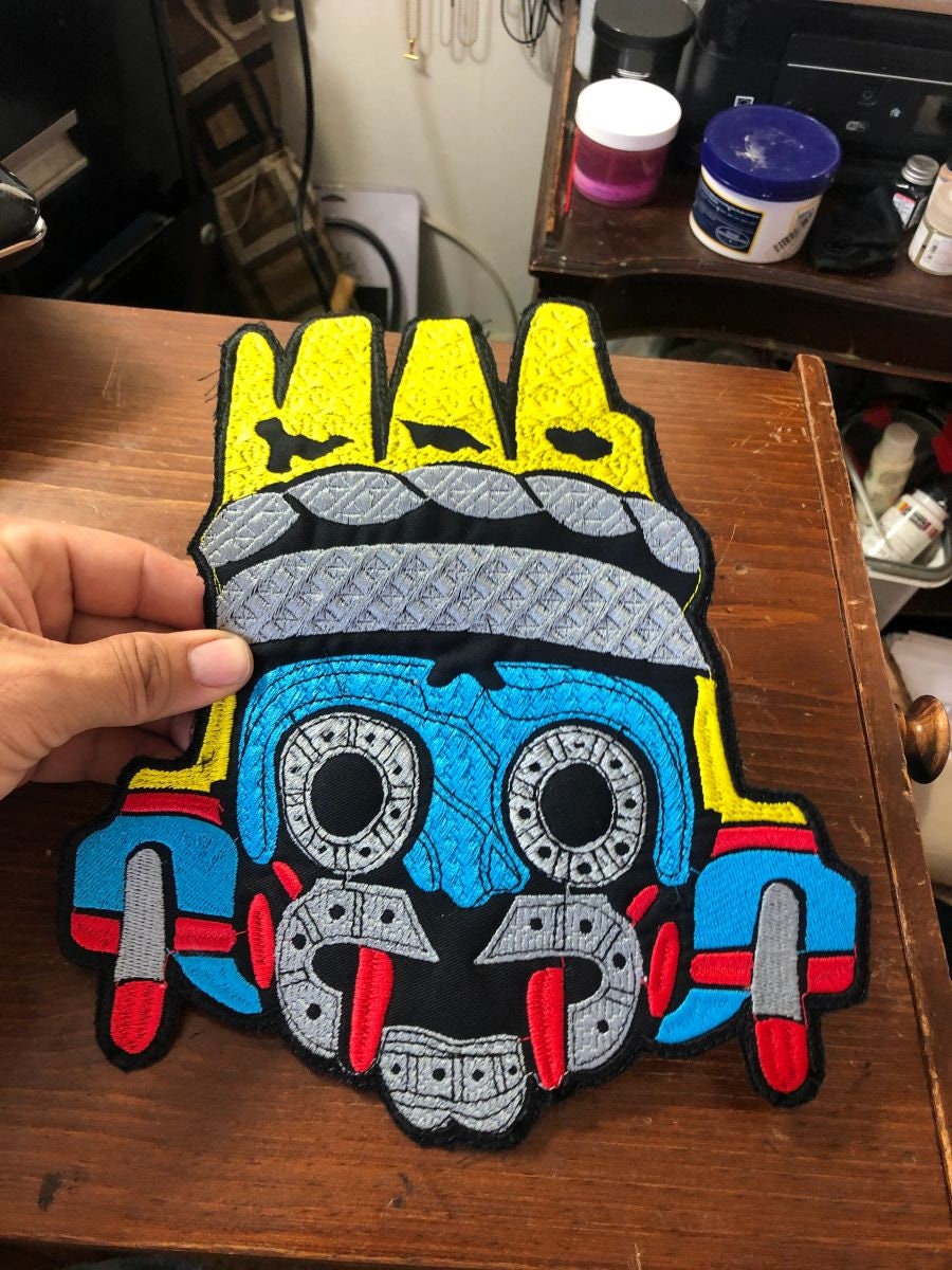 Large Tlaloc Patch Aztec God of Rain Mexica Rain God | Etsy
