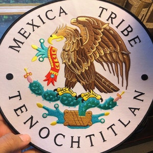 Large 10 Mexica Tribe Patch Tenochtitlan Round Back Patches, Aztec ...