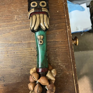 Tlaloc Aztec Dance Rattle, 12, Ayoyotes, Sonajera, Shaker, Pagan God ...