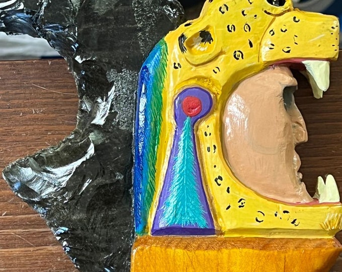 Tlaximaltepoztli Tepoztli Aztec Axe Weapon Wood and Obsidian - Etsy