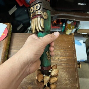 Tlaloc Aztec Dance Rattle, 12, Ayoyotes, Sonajera, Shaker, Pagan God ...