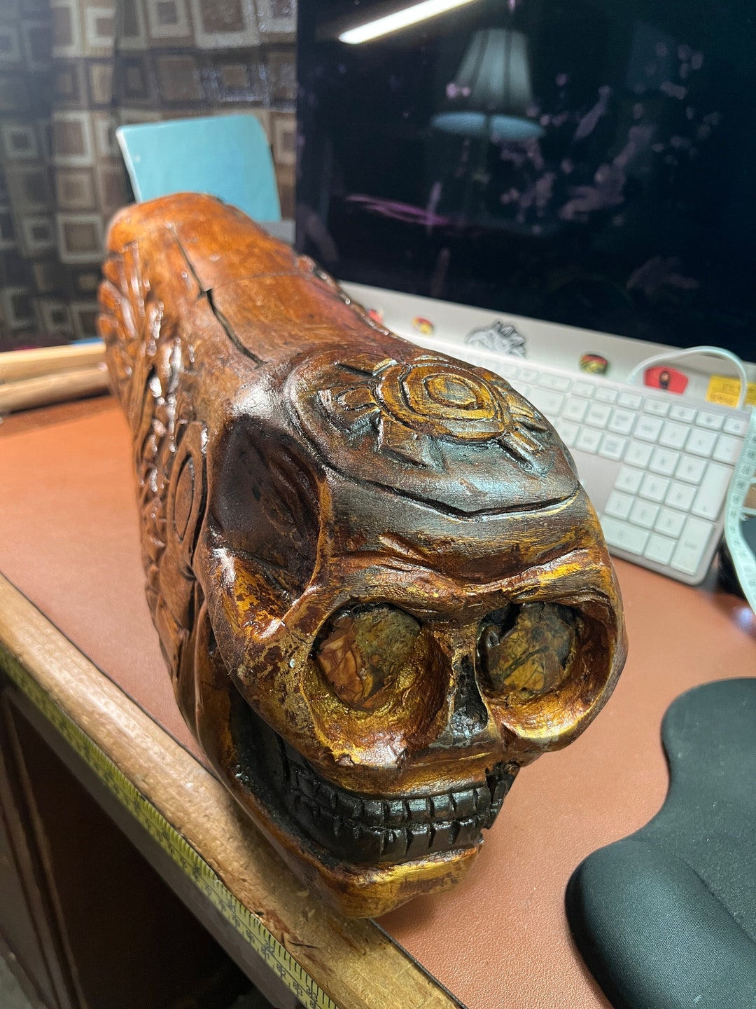 Aztec Teponaztli Horizontal Tongue Drum Drums Handmade - Etsy