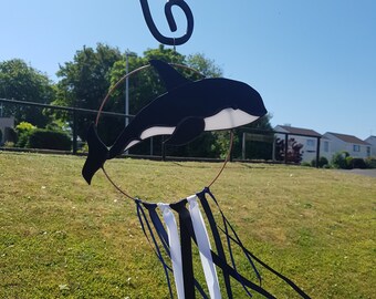 Whale Mobile Kinetic Sculpture, 4 Whale Sculpture Modern Home Decor ...