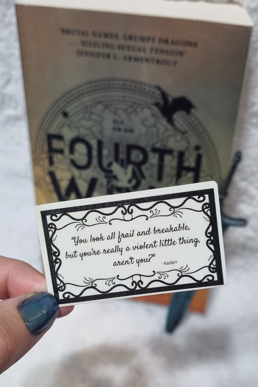 LICENSED Fourth Wing Sticker Xaden Quote Sticker Fourth Wing ...