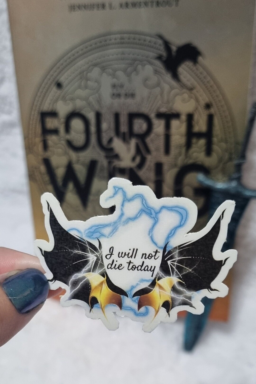 LICENSED Fourth Wing Sticker I Will Not Die Today Sticker - Etsy