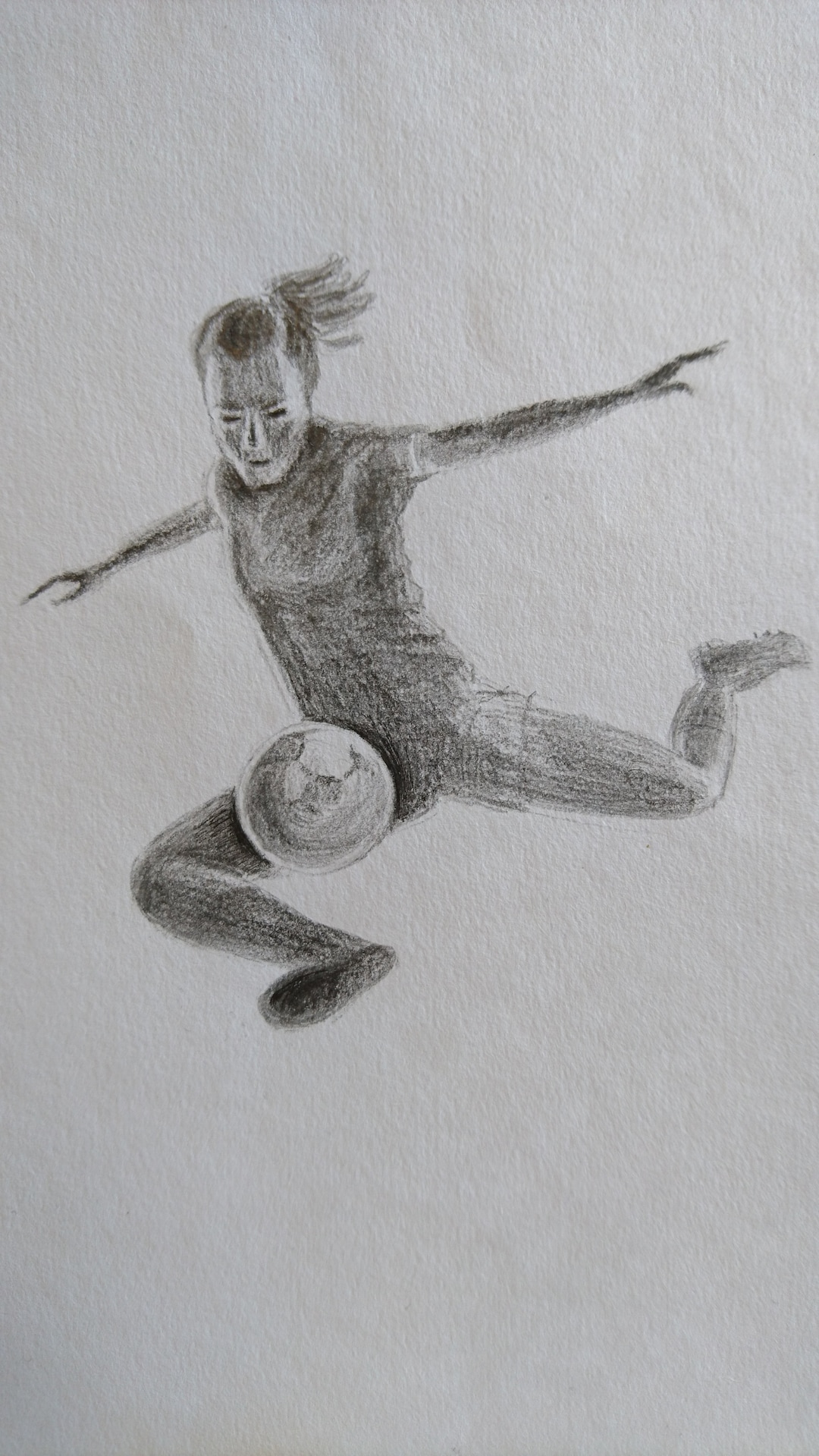 Ladies Football Drawing - Etsy