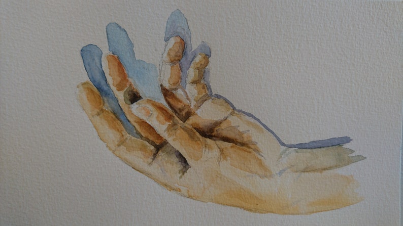 Hand in Light Artist Watercolour A4 - Etsy