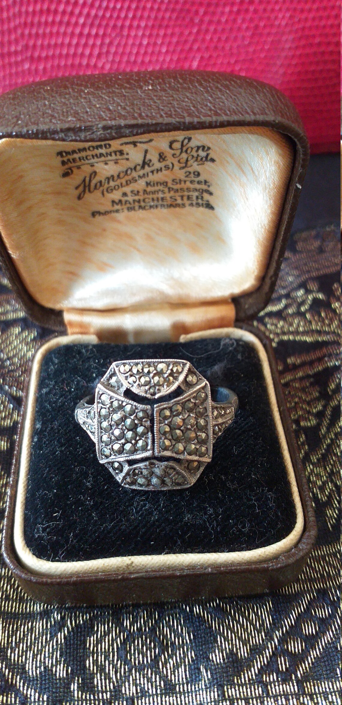 Antique Vintage Art Deco Sterling Silver & Marcasite Ring Size - Etsy