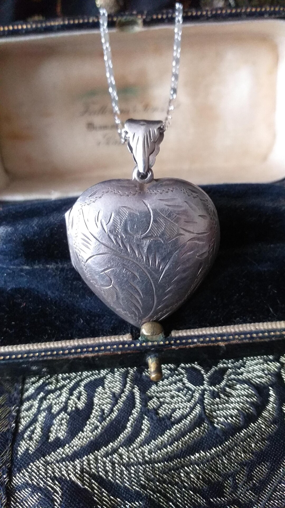 Vintage 1960-s 925 Large Silver Heart Locket Pendant With Pictures on ...