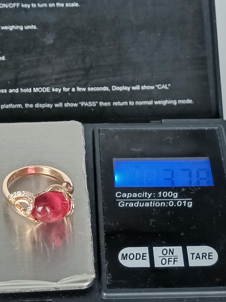 Vintage 14CT Rolled Gold Ruby Ring - UK Size N US 6 3/4 -hallmarked ...