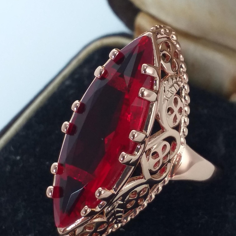 Large Ruby Ring - Etsy
