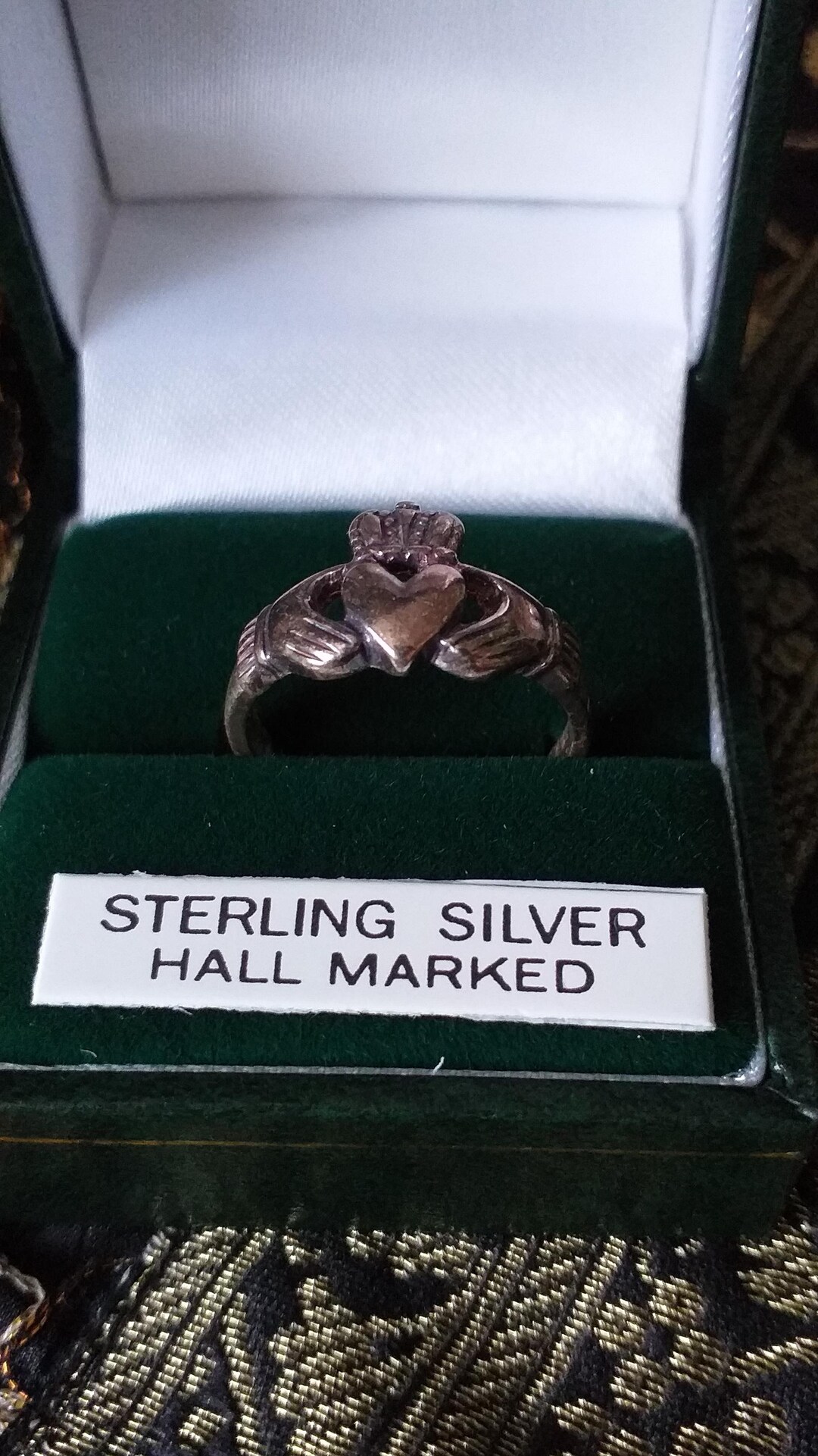 Vintage 1950 Dublin Hallmarks Claddagh 925 Silver Ring UK N US 6.75 in ...