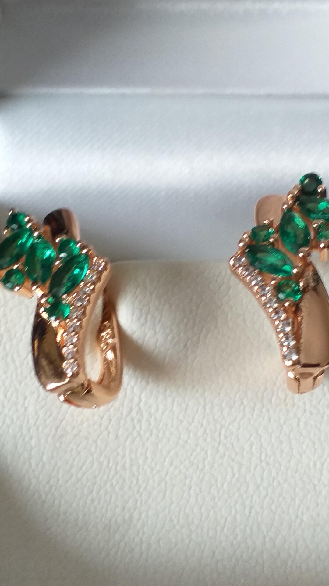 Vintage 1990-s 14 Ct Rolled Gold Emerald Earrings-hallmarked 585 RG - Etsy