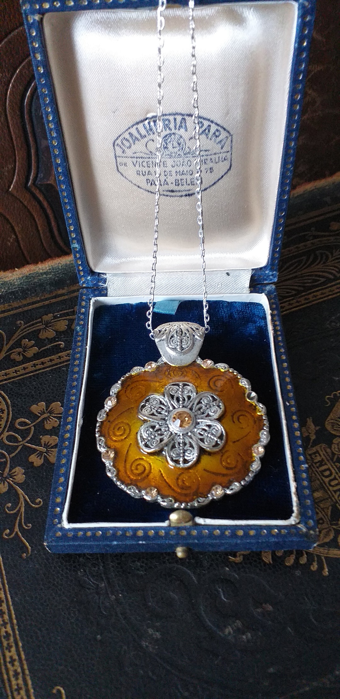 Antique Vintage Victorian Silver 800 Extra Large and Heavy Pendant on ...
