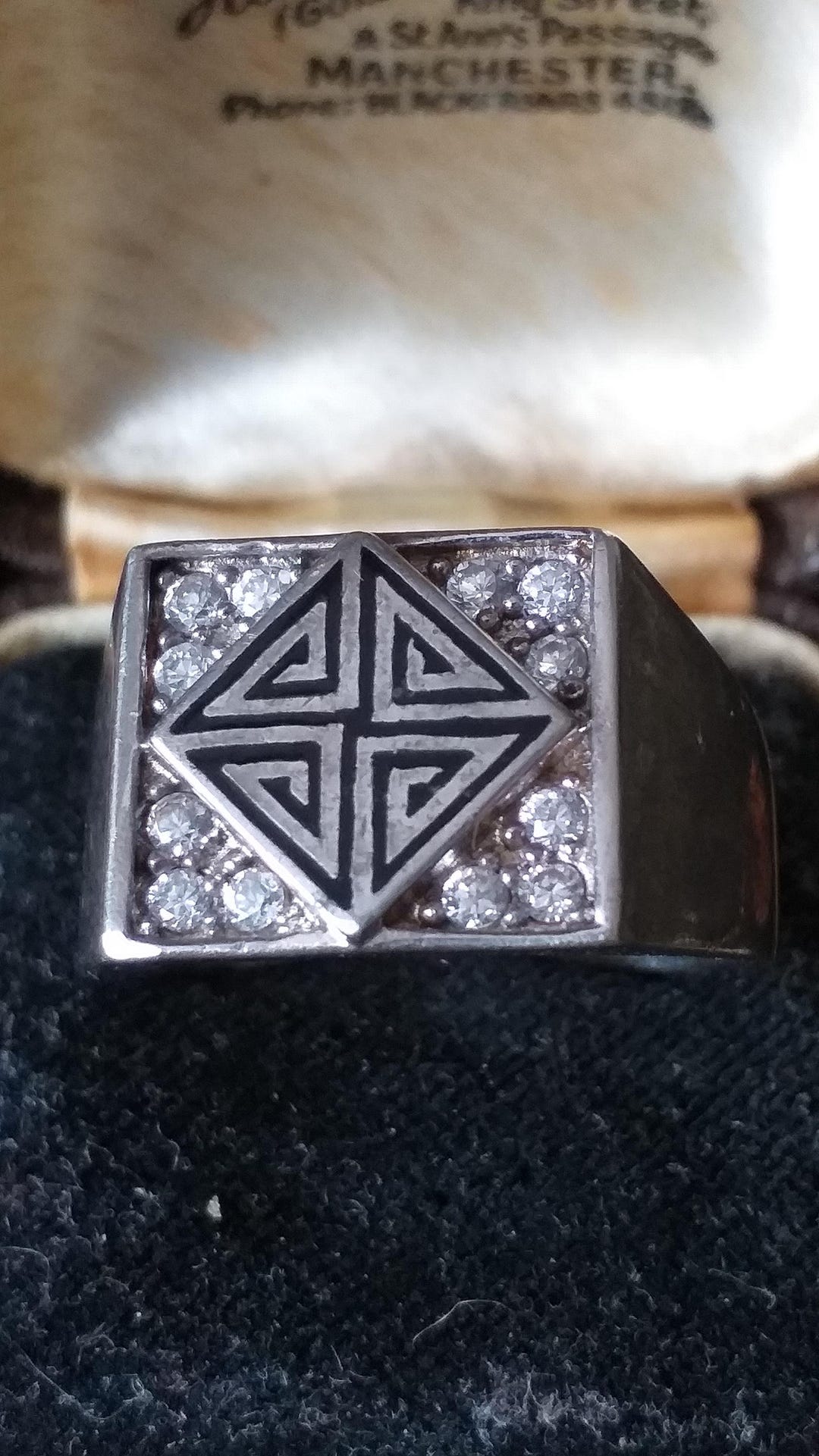 Antique Vintage 1949 Dublin Hallmarks Heavy Celtic Signet Ring UK X, US ...