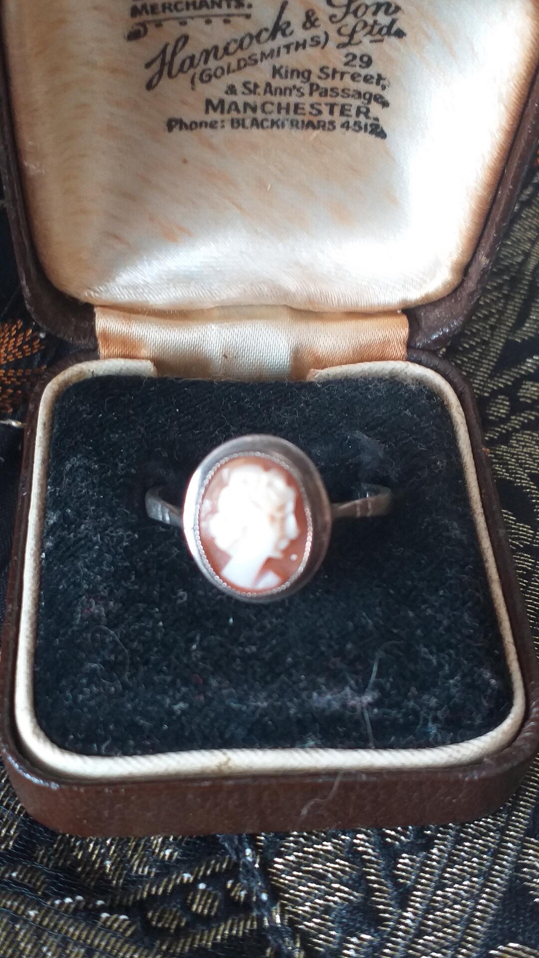 Antique Vintage 1904 CHESTER Hallmarks Silver Cameo Ring Size US 7.75 ...