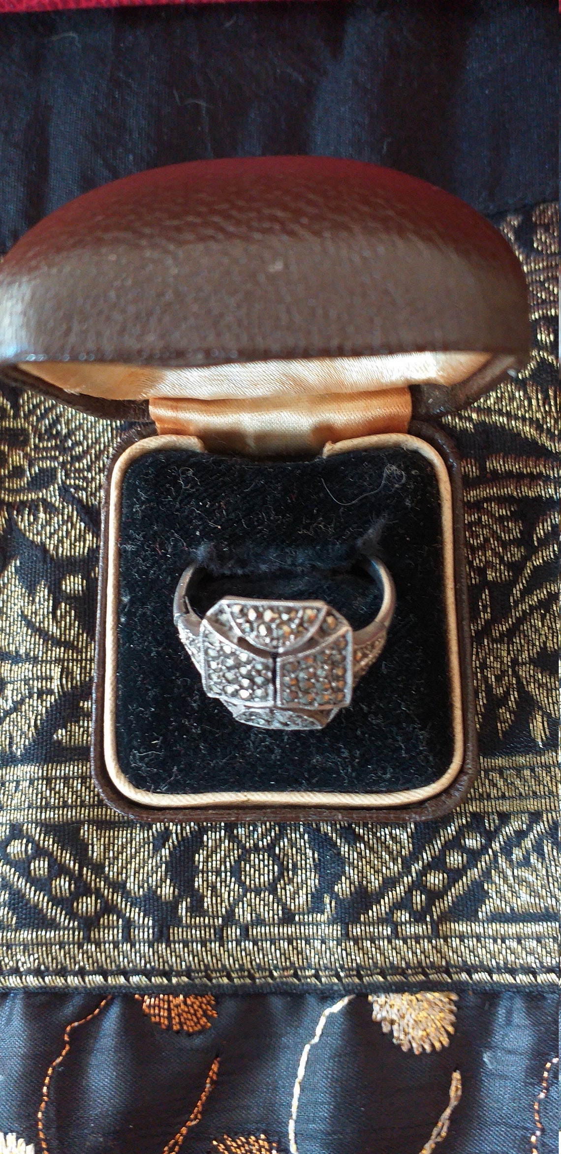 Antique Vintage Art Deco Sterling Silver & Marcasite Ring Size - Etsy