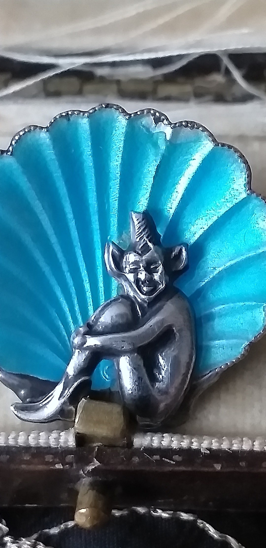 Antique Vintage Edwardian Early 1900-s Solid Silver Enamel Cornish ...