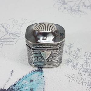 Antique Dutch Silver Peppermint Box, Hallmarked Silver Hinged Lid ...