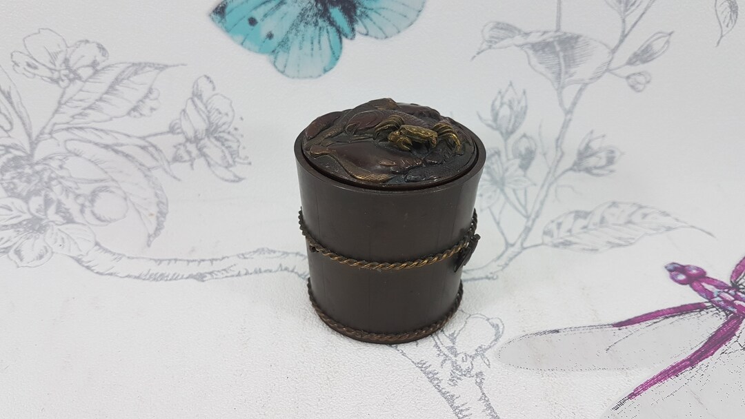 Antique Japanese Bronze Inkwell in the Form of a Barrel - Etsy