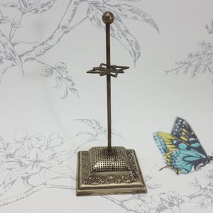 Vintage Hat Pin Stand, Silver Plated Hatpin Holder, Ornate Early 20th ...