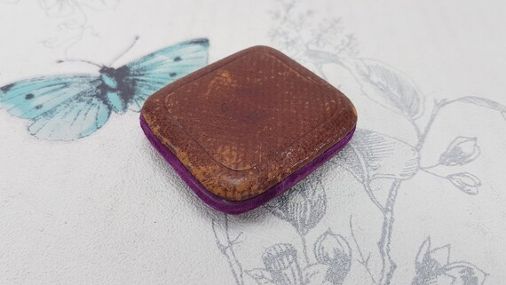 Antique Leather Pin Cushion Square Antique Leather and Velvet | Etsy