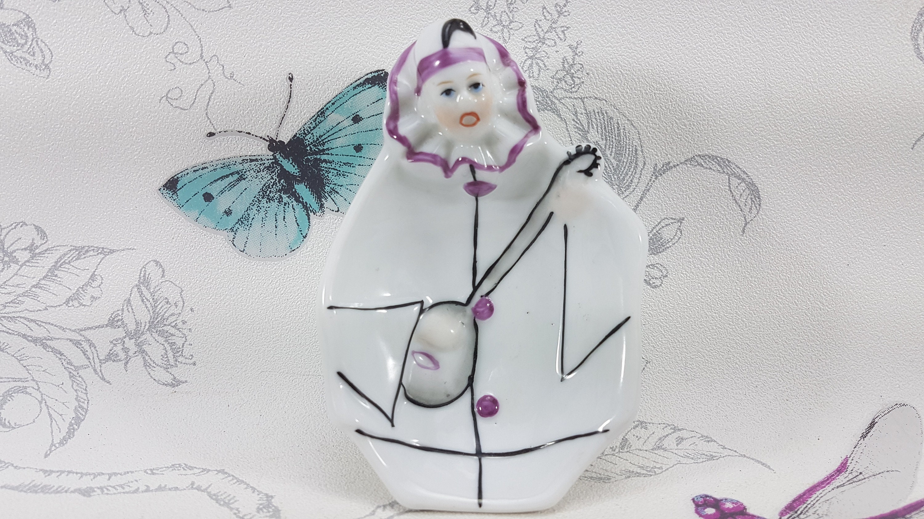 Art Deco Porcelain Pierrot Pin Dish German Pierrot Porcelain - Etsy