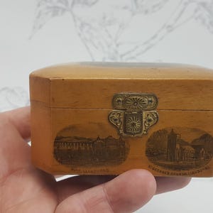 Antique Mauchline Ware Jewellery Box, Fabric Lined Mauchline Ware ...