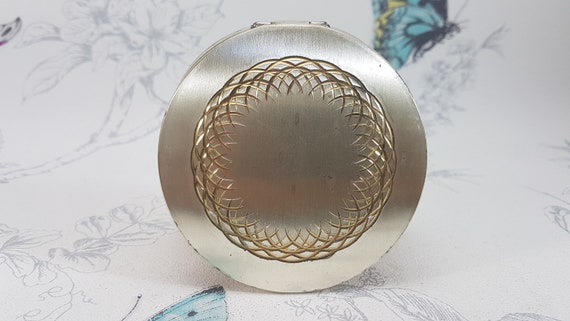 Vintage Stratton silver plate compact mirror, Stratto… - Gem