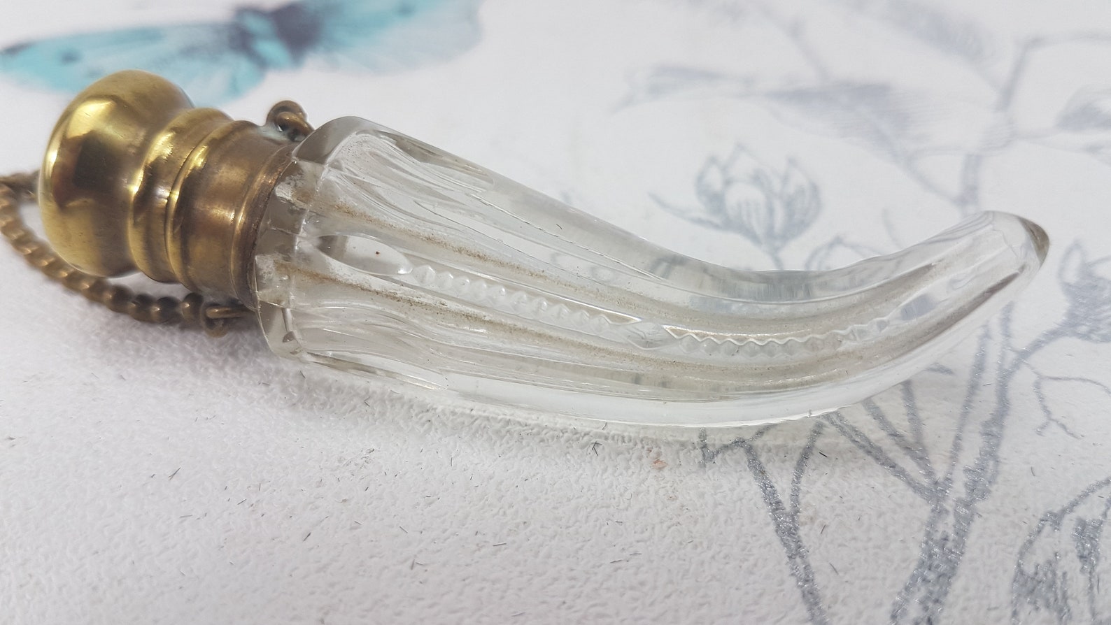 Antique Cut Glass Cornucopia Perfume Bottle for a Chatelain - Etsy