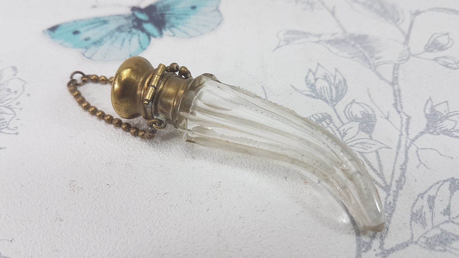 Antique Cut Glass Cornucopia Perfume Bottle for a Chatelain - Etsy